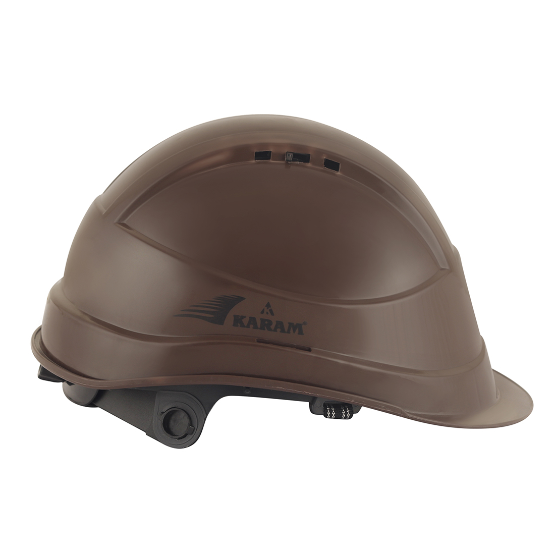 Buy Karam Polypropylene Copolymer Brown Air Ventilated Safety Helmets ...