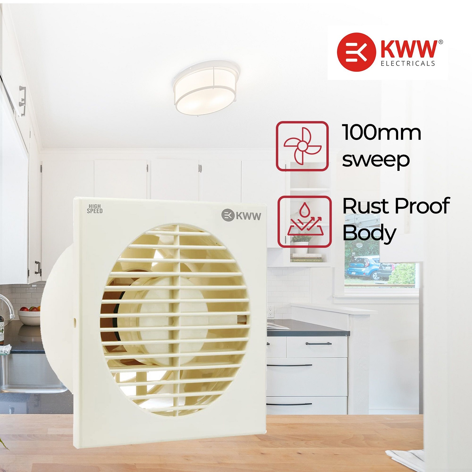 Buy KWW FRISKY 100 mm 9 Blades 18 W Exhaust Fans online at best rates ...