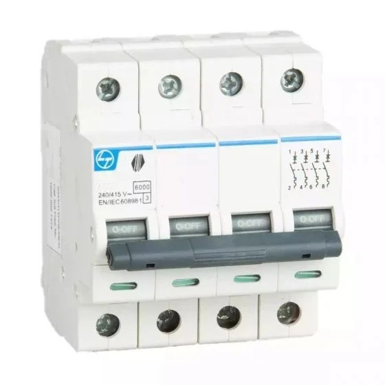 Buy L&T BA40160C Four Pole 16 A C MCB online at best rates in India | L ...