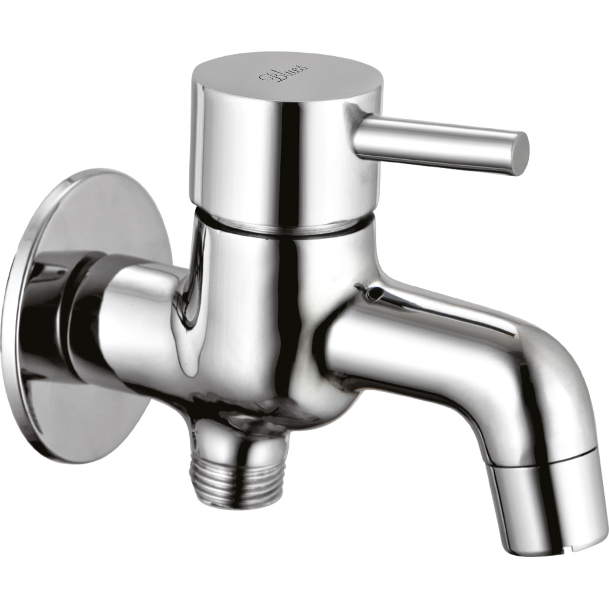 Buy Blues Nickel Chrome Plated 2 in 1 Single Lever Bib Cock Faucet FN ...
