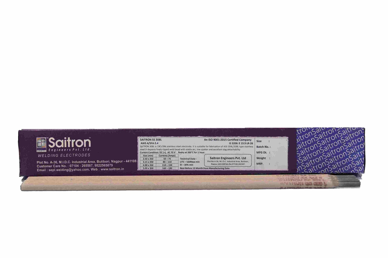 Buy SAITRON SS 308 3.15 mm E308 Welding Electrodes 20 kg online at best ...