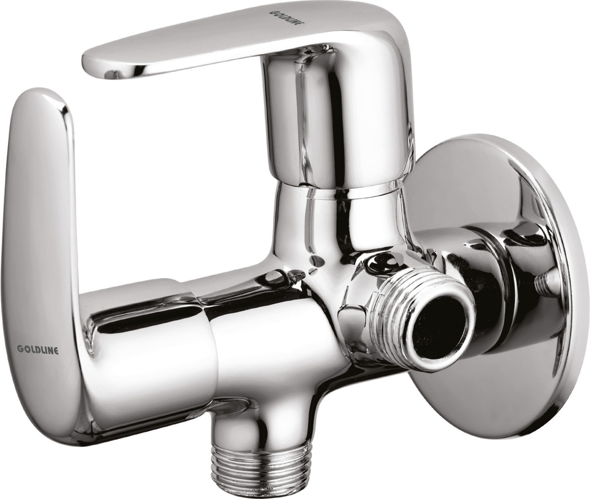Buy GOLDLINE Nickel Chrome Plated 2 in 1 Angle Valve Faucet CA-29 ...