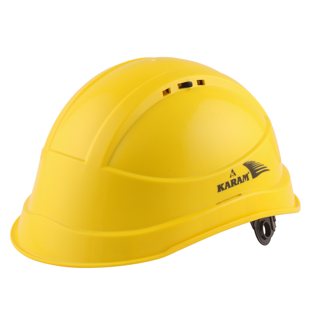 Buy Karam Polyethylene Lemon Yellow Air Ventilated Safety Helmets PN545 ...