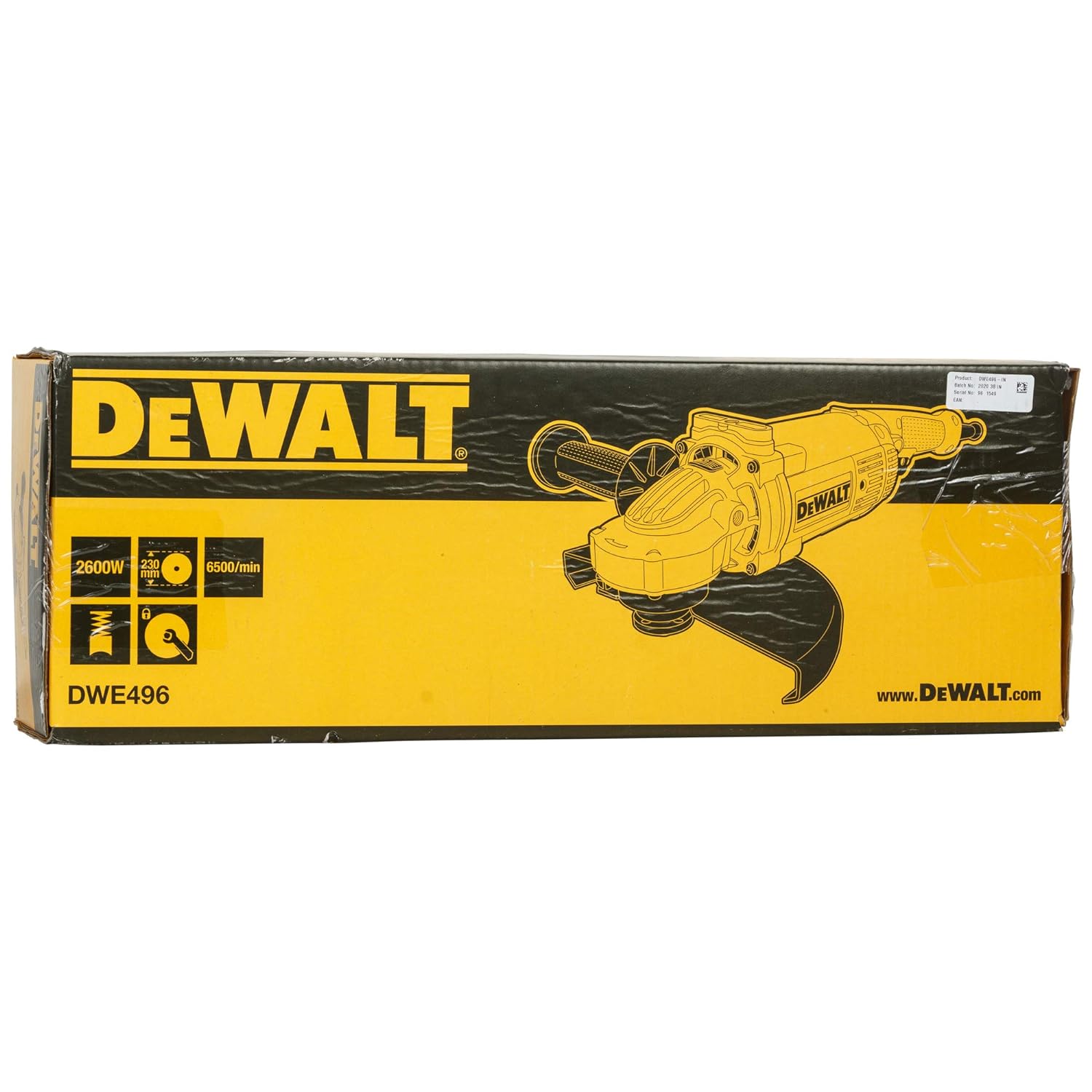 Buy DEWALT DWE496-IN 230 mm Angle Grinders 2600 W 6500 rpm online at ...