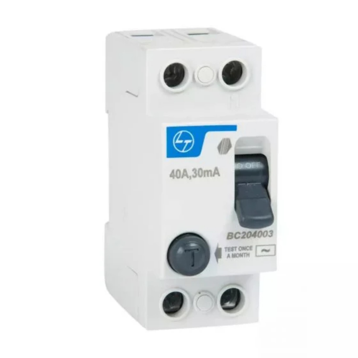 Buy L&T BC204003 40 A Double Pole 30 mA RCCB online at best rates in ...