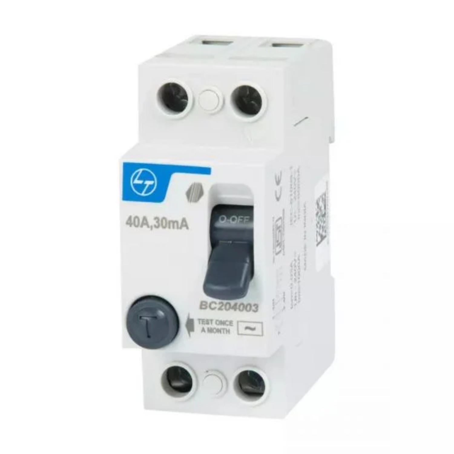 Buy L&T BC204003 40 A Double Pole 30 mA RCCB online at best rates in ...