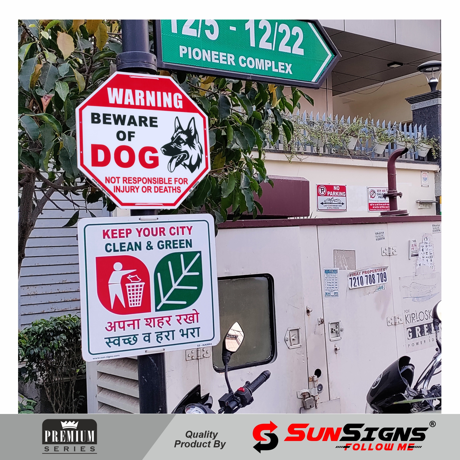 Buy SUNSIGNS Warning Signages 12 x 12 inch ABS Sheet online at best ...