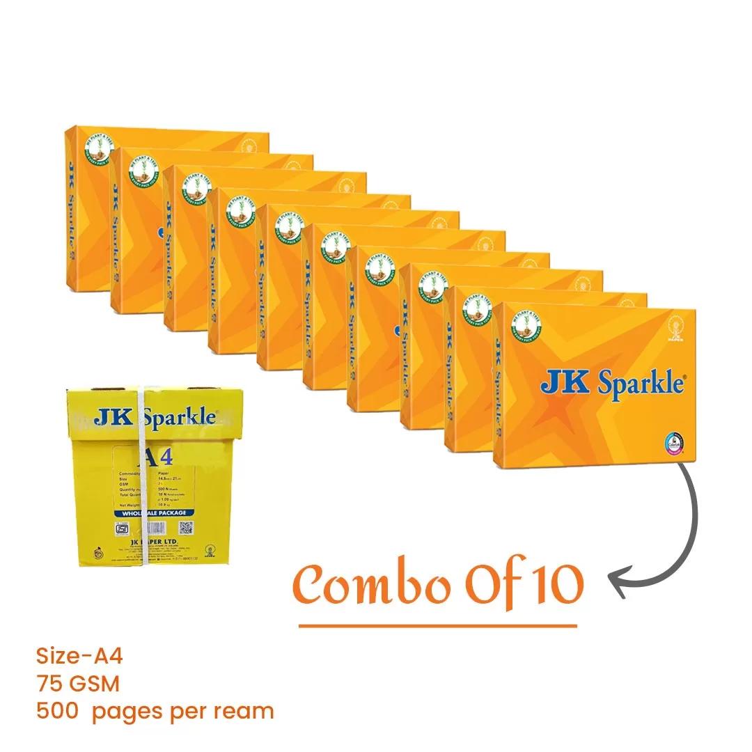 Buy JK Sparkle A4 75 GSM Copier Paper online at best rates in India | L ...