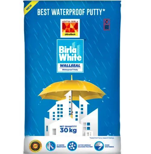 Buy Birla White WallSeal Waterproof Wall Putty 30 kg online at best ...