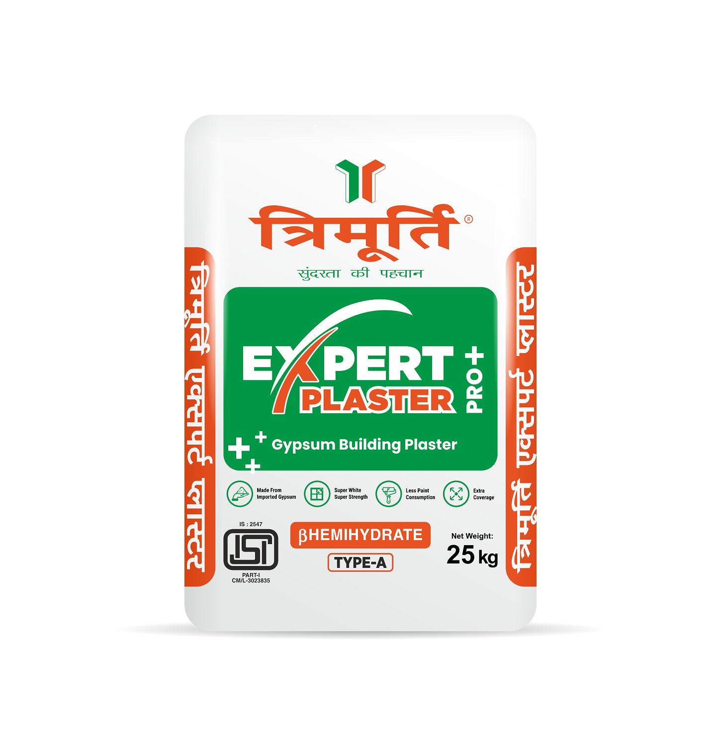 Buy Trimurti Expert Pro Plus Powder Gypsum Plasters 25 kg White online ...