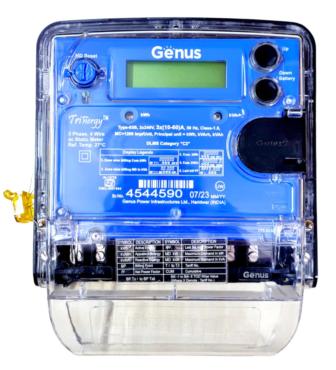 Buy Genus 10 - 60 A Three Phase LCD Energy Meters online at best rates ...