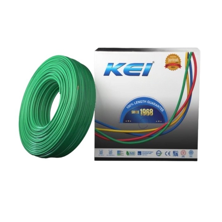 Buy KEI 4 sqmm banFire ZHFR Electric Wire Green 90 m online at best ...