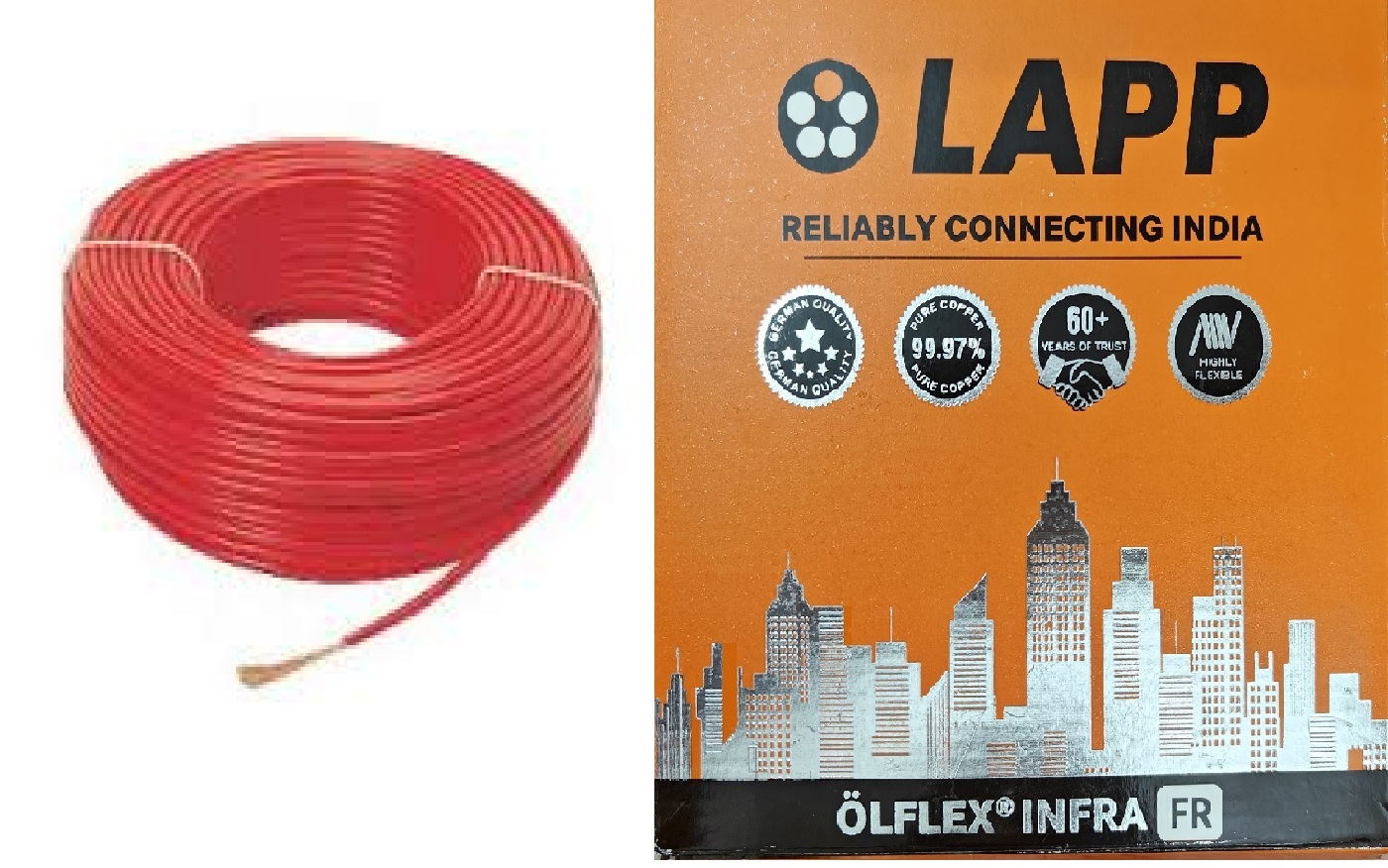 Buy LAPP 1.5 sqmm Olflex Infra FR Electric Wire Red 90 m online at best ...