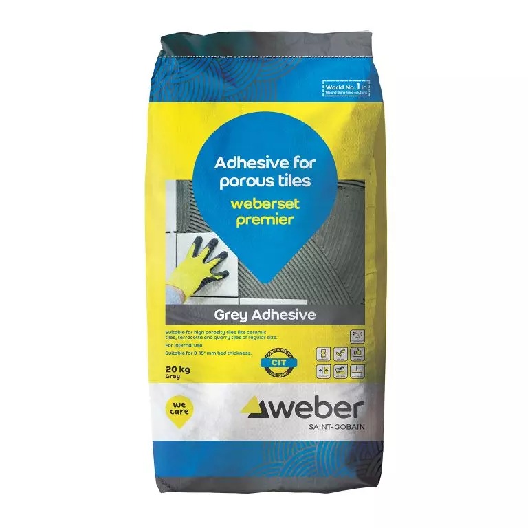 Buy Weber Weberset Premier Polymer Modified Tile Adhesive 20 kg online ...