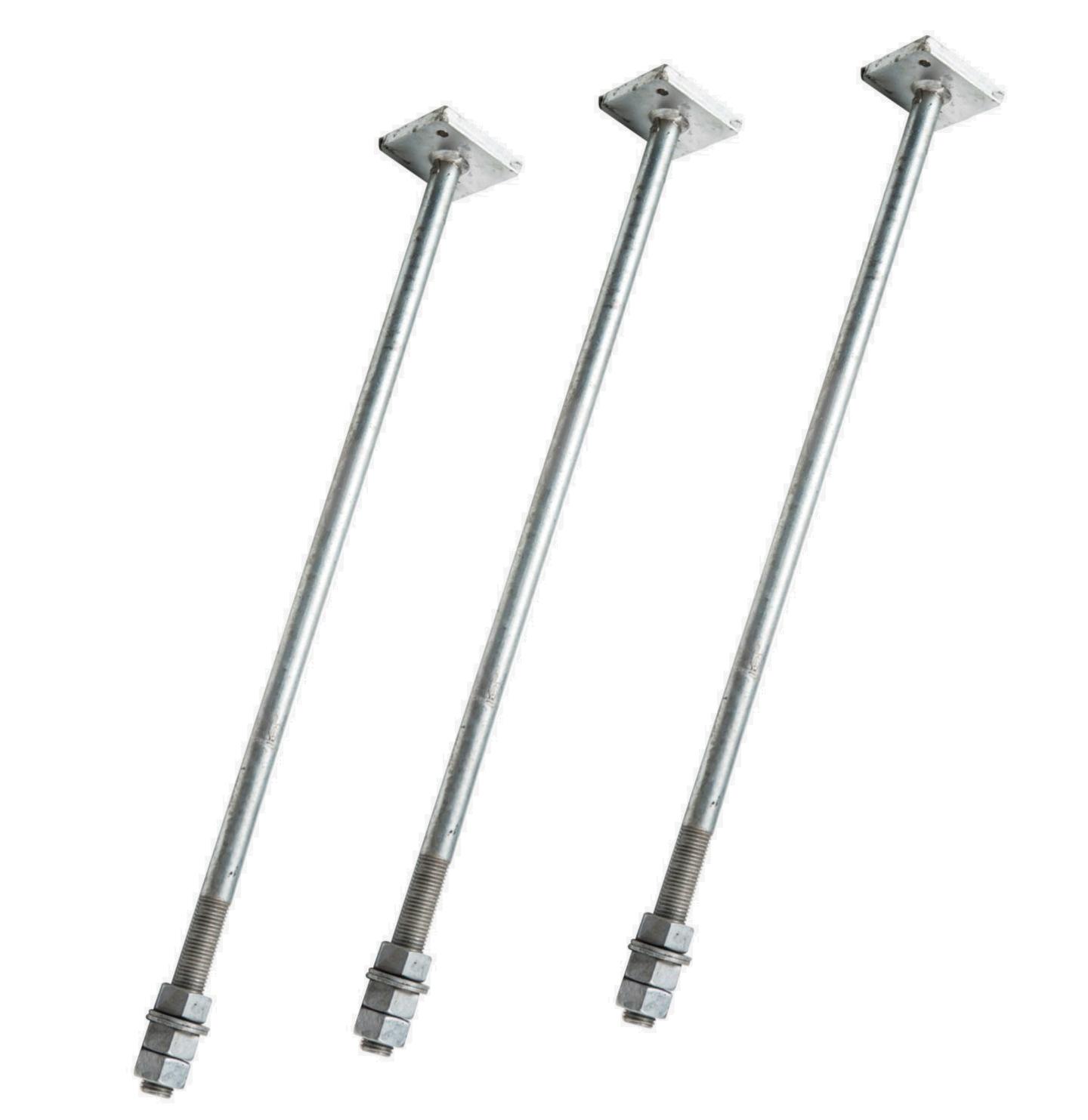 Buy M12 High Tensile Steel Foundation Bolts Plate Type 1000 mm online ...