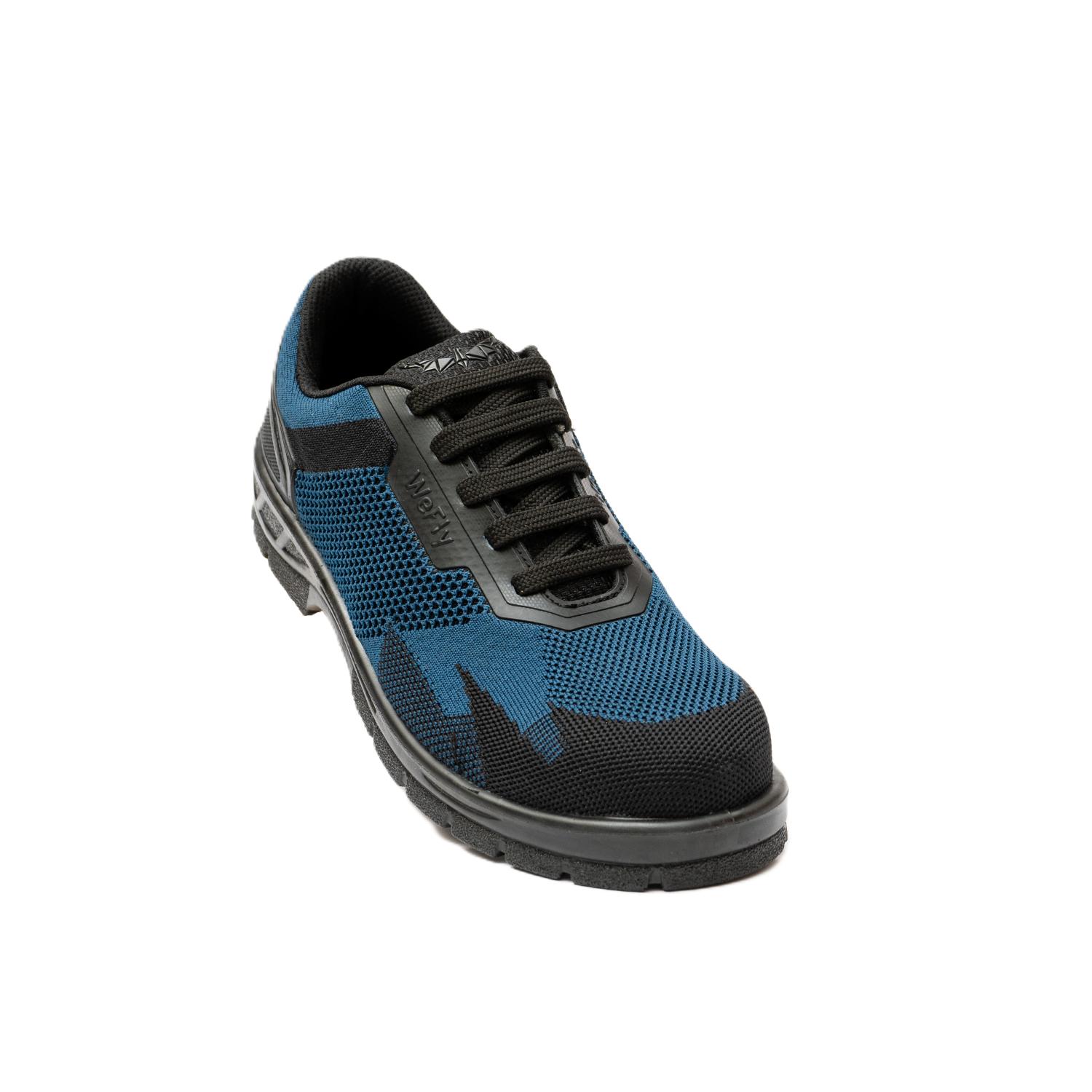 Buy Hillson WF 01 Blue Breathable Flyknit Fabric Hard Toe Safety Shoes ...